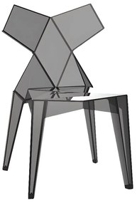 OnaDnes -20% VONDOM Šedá transparentní plastová jídelní židle KIMONO