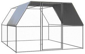 Venkovní klec pro kuřata 3 x 4 x 2 m pozinkovaná ocel 3089324