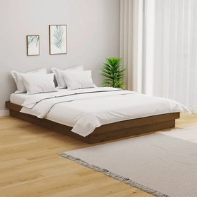 Rám postele medově hnědý masivní dřevo 120 x 200 cm,  819905