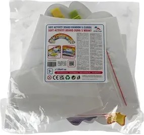 2KIDS TOYS Activity board Duha s mráčky / od 3 let / textilní senzoric