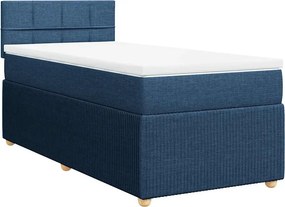 Box spring postel s matrací modrá 80x200 cm textil 3289589