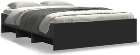 Rám postele černý 140 x 190 cm kompozitní dřevo 3295682
