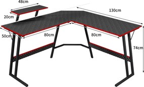 Herní stůl BG02 černý 130 cm