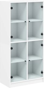 Highboard s dvířky bílý 68 x 37 x 142 cm kompozitní dřevo 3295857