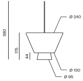 LND Design LSM240 Závěsná lampa, černá