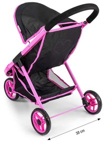 Dětský golfový kočárek pro panenky Milly Mally Susie Prestige Black