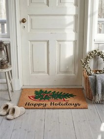 Vánoční kokosová rohožka Happy Holidays - 75*45*1 cm