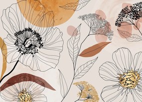 Fototapeta na míru Boho Skica Zahrady | Vliesová fototapeta na zed' | DFT5P 352431