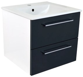 BPS-koupelny Koupelnová skříňka s keramickým umyvadlem Viki A 50 - antracit