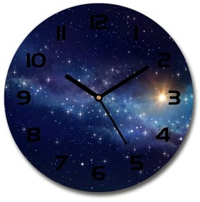 Wallmuralia Skleněné hodiny kulaté Vesmír fi 30 cm