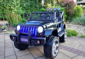 LEAN CARS Elektrické autíčko Jeep S2388 černé 4x45W