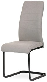 AUTRONIC Židle jídelní, lanýžová látka, kovová pohupová podnož, černý kov