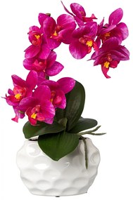 Gasper Orchidej v keramickém květináči, fialová, 33cm