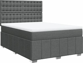 Box spring postel s matrací tmavě šedá 160x200 cm textil 3291734