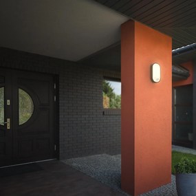 BRILO 3830015 Ruch LED venkovní nástěnné svítidlo, pohybové čidlo, IP65, černá - BRILO