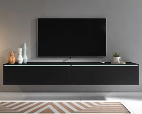 TV stolek LED černý grafit Lowboard D180