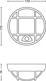 Philips 17319/30/16 - LED Venkovní svítidlo se senzorem EAGLE 1xLED/3W/230V IP44