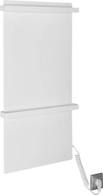 Sapho Sapho, ELMIS Elektrický sušák ručníků 400x800mm, 120W, hliník, bílá matná, EB420