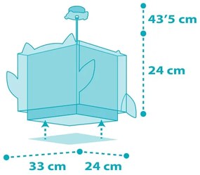 Dalber 64392 - Dětský lustr LITTLE OWL 1xE27/60W/230V