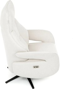 Autronic Relaxační křeslo BILBAO – elektrické zabudované ovládání, krémová, látka