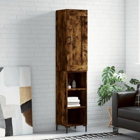 vidaXL Skříň highboard 34,5 x 34 x 180 cm kompozitní dřevo [3200325] Barva: kouřový dub