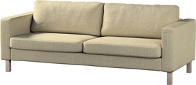 Potah na pohovku IKEA Karlstad, 3-místná, rozkládací barva béžová látka pletený vzor
