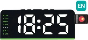 JVD Digitální budík do sítě s angličtinou a projektorem času JVD SB115.2