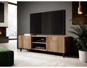 TV stolek Tilderi 150, Barva: dub wotan / dub wotan + černá