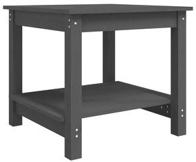 vidaXL Konferenční stolek šedý 50 x 50 x 45 cm masivní borové dřevo