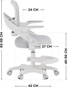 Dětská otočná židle Mark Adler Junior 4.3 šedá
