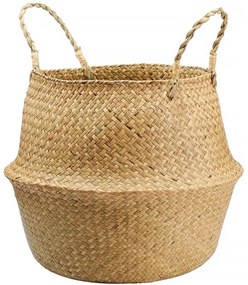 Tutumi, pletený přírodní koš ve stylu Boho 381180B, hnědá, HOM-06661