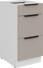 ARIA lb | dolní skříňka 40 D 3S zásuvková | 40 cm | PREMIUM BOX | bílá/béžová
