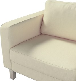 Potah na pohovku IKEA  Karlstad 2-místná, nerozkládací, krátký barva krémová látka lesklé, pletený vzor