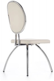 Jídelní židle RECIFE –⁠ PU kůže/kov, šedá
