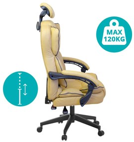Ředitelská otočná židle LUX, ve více barvách, béžová