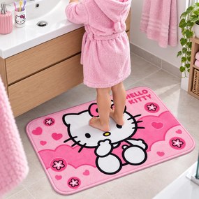 Dětská protiskluzová předložka Hello Kitty Růžová
