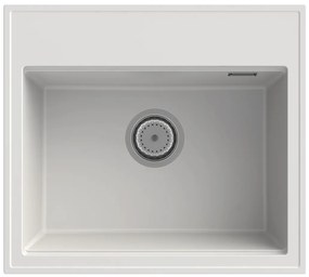 Gamma Modern 5055, 1-komorový granitový dřez 560x500x210 mm, bílá, GMA-ZM-55-WH