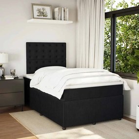Box spring postel s matrací černá 120 x 190 cm samet 3294600