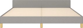 Rám postele bez matrace světle šedý 180 x 200 cm textil 3125154