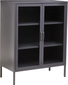 Šedá ocelová vitrína 80x102x40 cm Acier – Premier Housewares