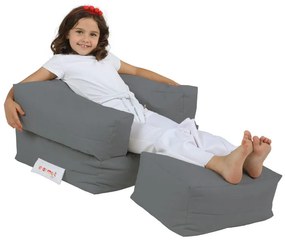 Atelier del Sofa Zahradní sedací vak Kids Single Seat Pouffe - Fume, Kouřová