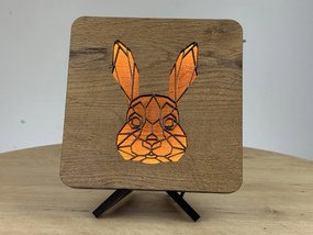 Li-Go "Hlava zajíce" lampa 19x19cm provedení povrchu: dub světlý