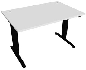 Elektr. nastavitelný stůl 120x80 - HOBIS MOTION MS 3 1200 Dekor stolové desky: bílá, Barva kovové podnože: černá