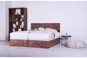 DOMESTAV s.r.o. Postel DREAMBOX-dřevěné čelo, čelní výklop 80/90x200 Materiál: Buk cink, Barevne provedení: Moření, Specifikace: 80x200