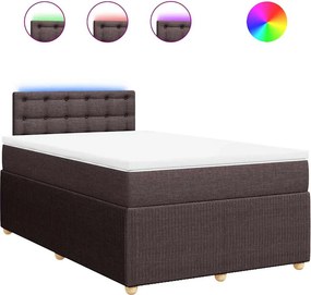 Box spring postel s matrací tmavě hnědá 120x200 cm textil 3289740