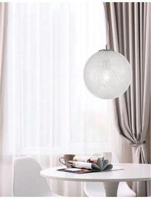 Nova Luce Závěsné svítidlo FROZEN čiré sklo a akryl uvnitř chromovaný hliník E27 1x12W