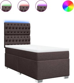 Box spring postel s matrací tmavě hnědá 80x200 cm textil 3292625