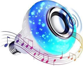 Verk Group Led barevná žárovka rgb reproduktor bluetooth dálkové ovládání