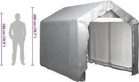 Úložný stan 180 x 300 cm ocelově šedý 3079585