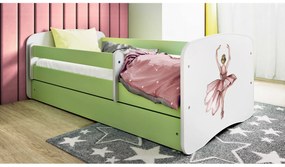 Dětská postel Babydreams tanečnice zelená